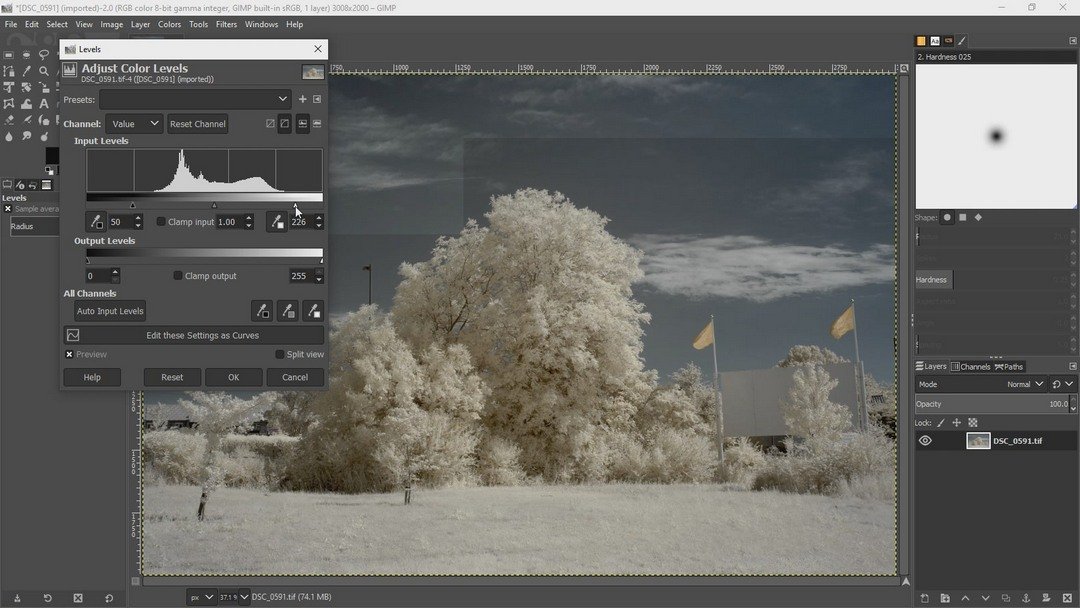 Infrared Image Processing with Gimp - Full Spectrum
