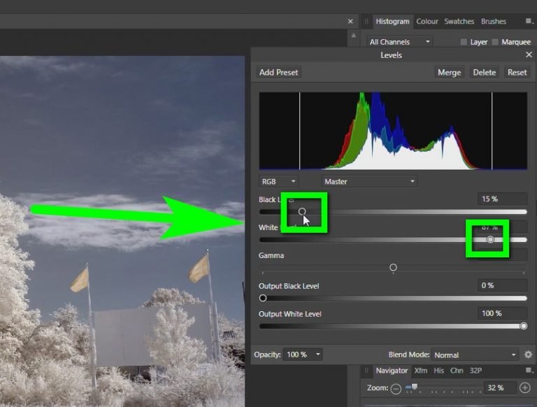 Infrared image processing with Affinity Photo - Full Spectrum